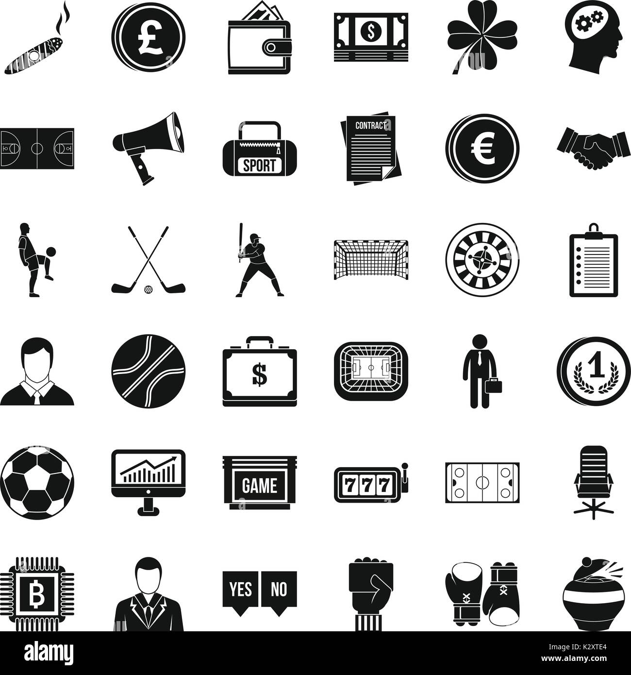 Totalizator icons set, simple style Stock Vector Image & Art - Alamy
