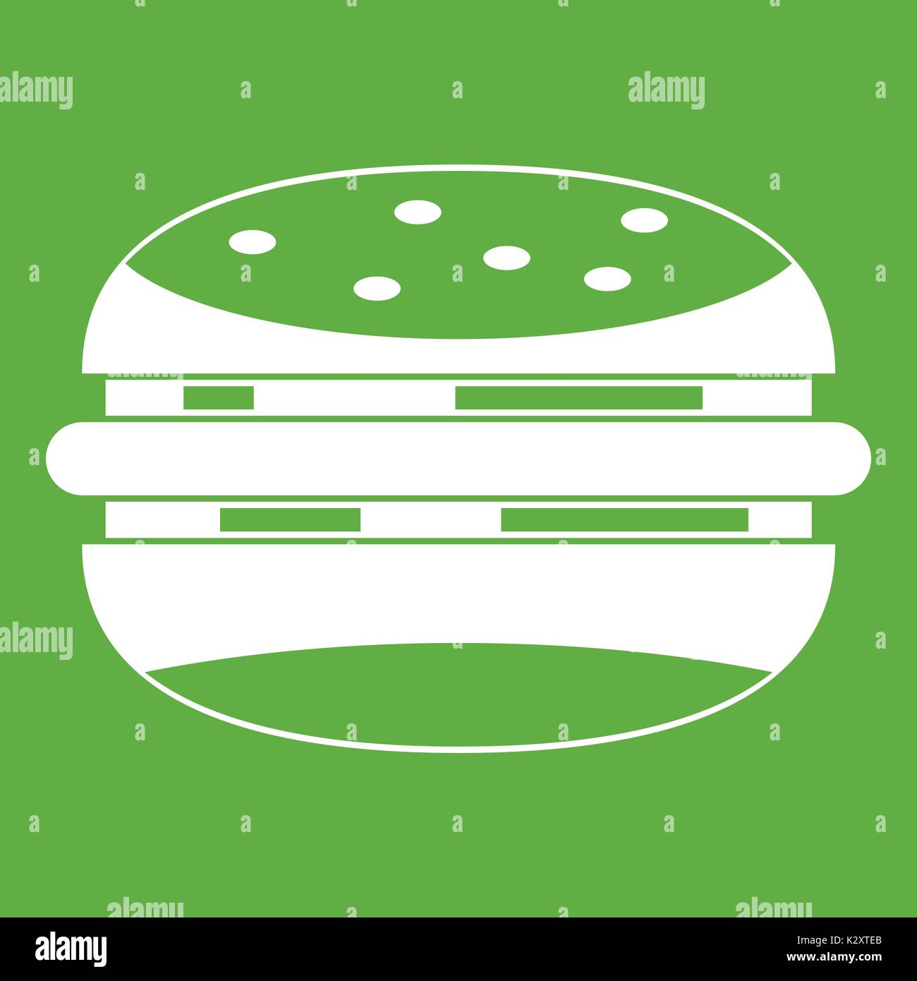 Burger icon green Stock Vector Image & Art - Alamy