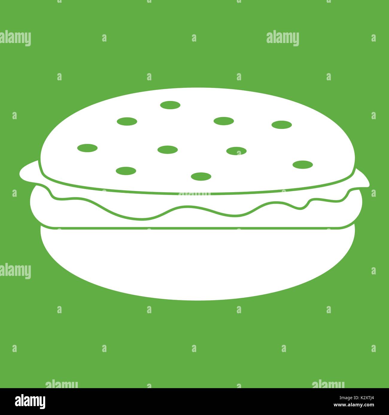 Burger icon green Stock Vector Image & Art - Alamy