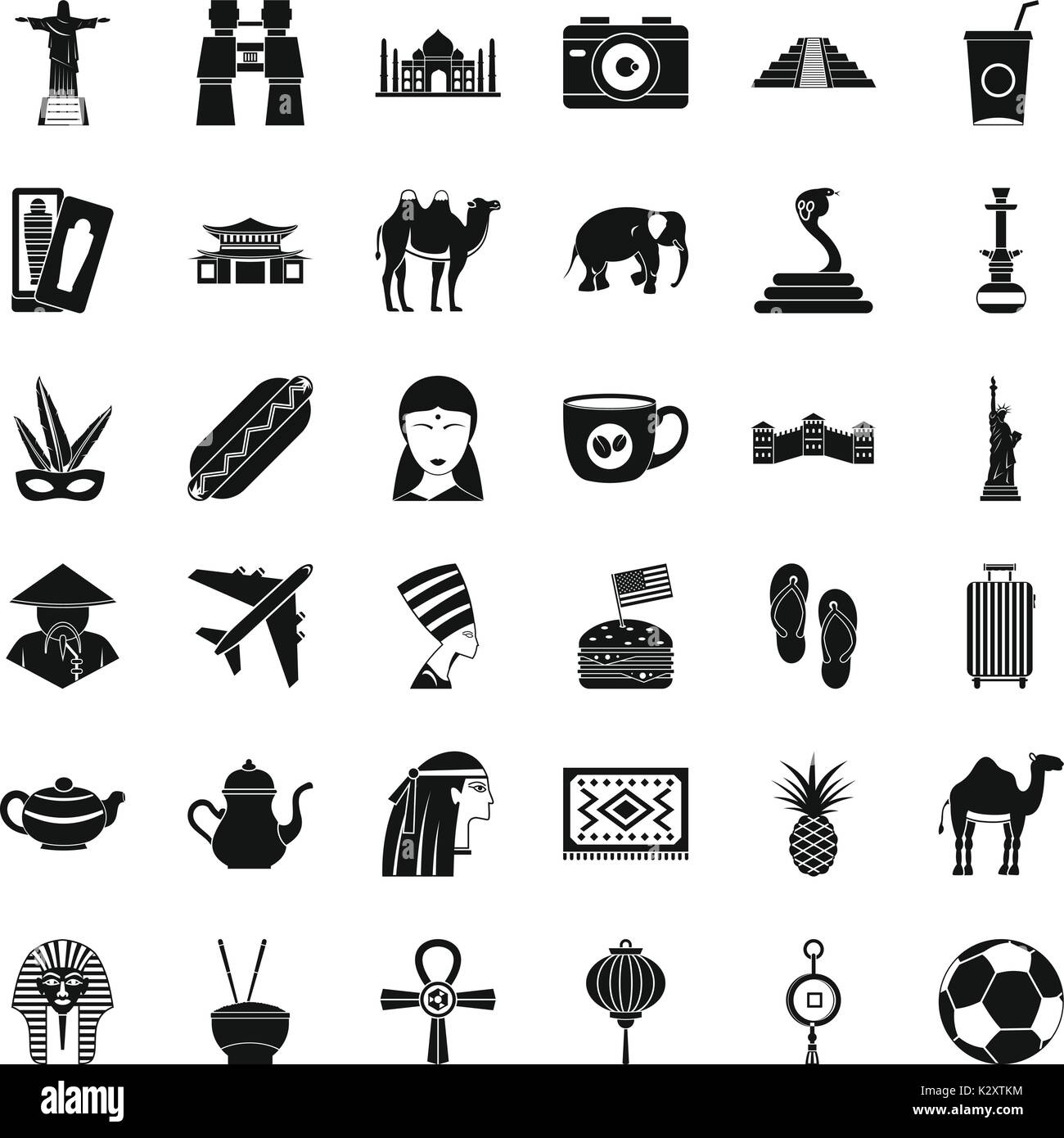 Tourism icons set, simple style Stock Vector Image & Art - Alamy