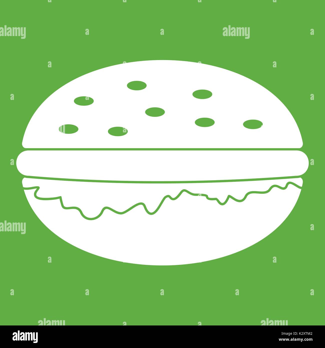 Burger icon green Stock Vector Image & Art - Alamy