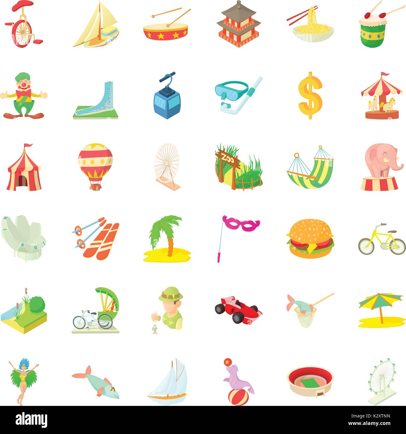 Tourism icons set, cartoon style Stock Vector Image & Art - Alamy