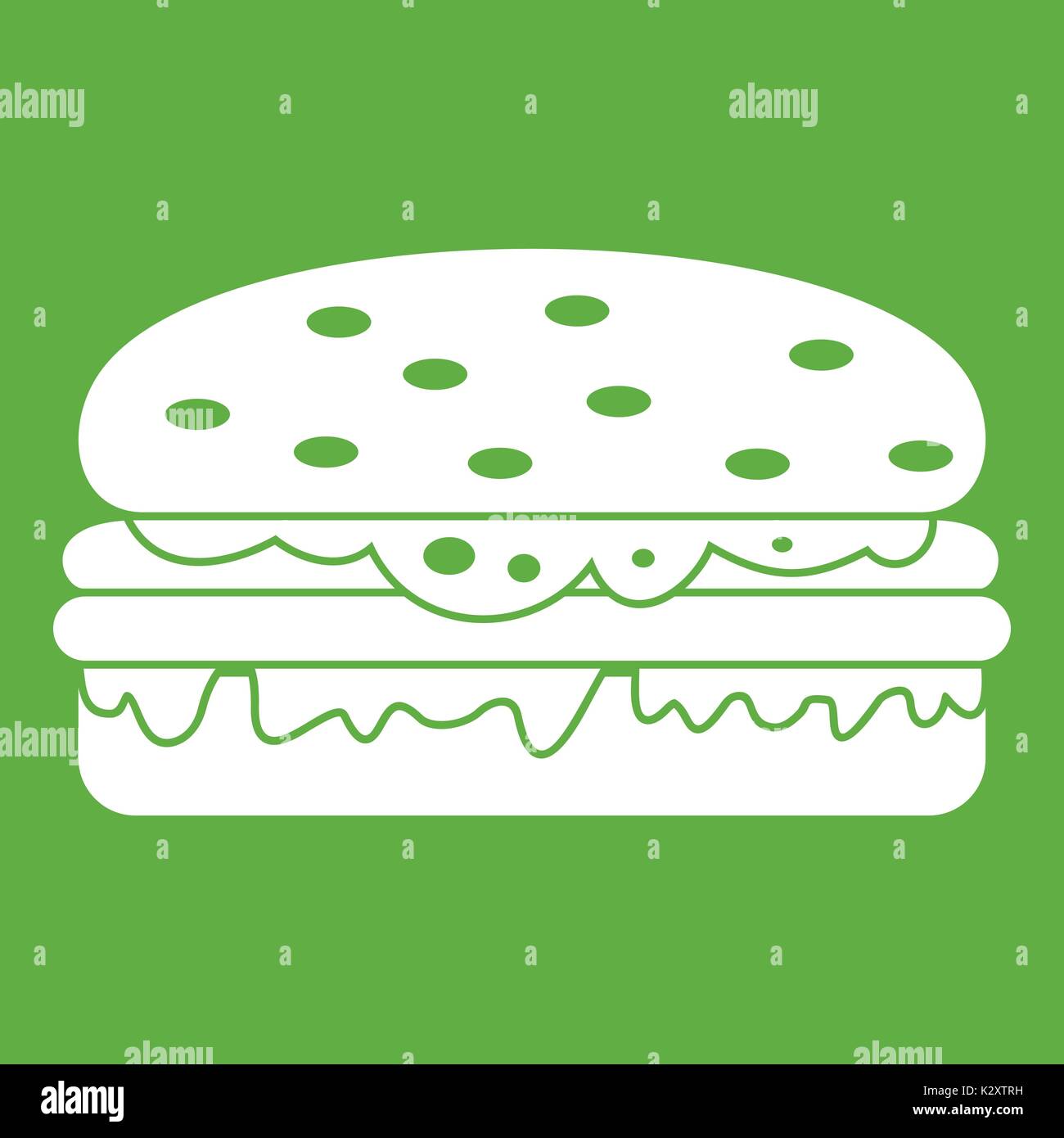 Burger icon green Stock Vector Image & Art - Alamy