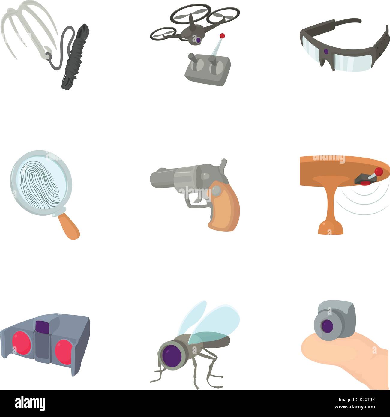 Secret agent equipment Stock Vector Images - Alamy