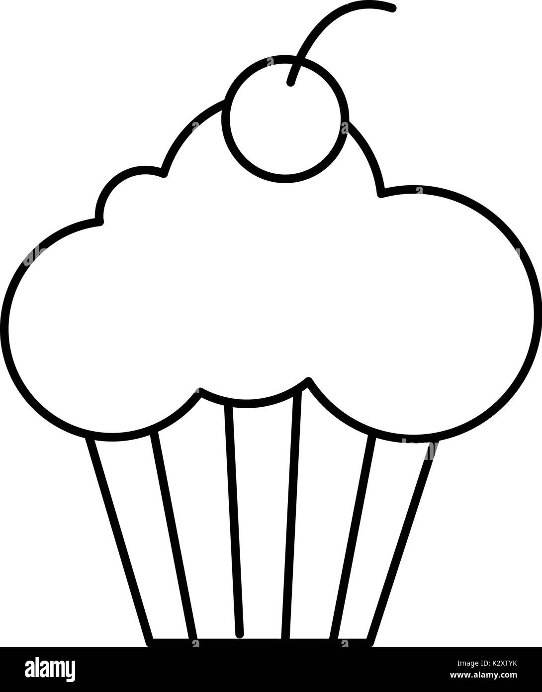 Sweet cupcake icon , outline style Stock Vector Image & Art - Alamy