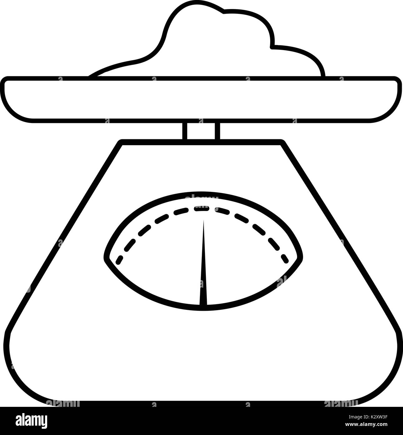 Kitchen scales icon , outline style Stock Vector Image & Art - Alamy