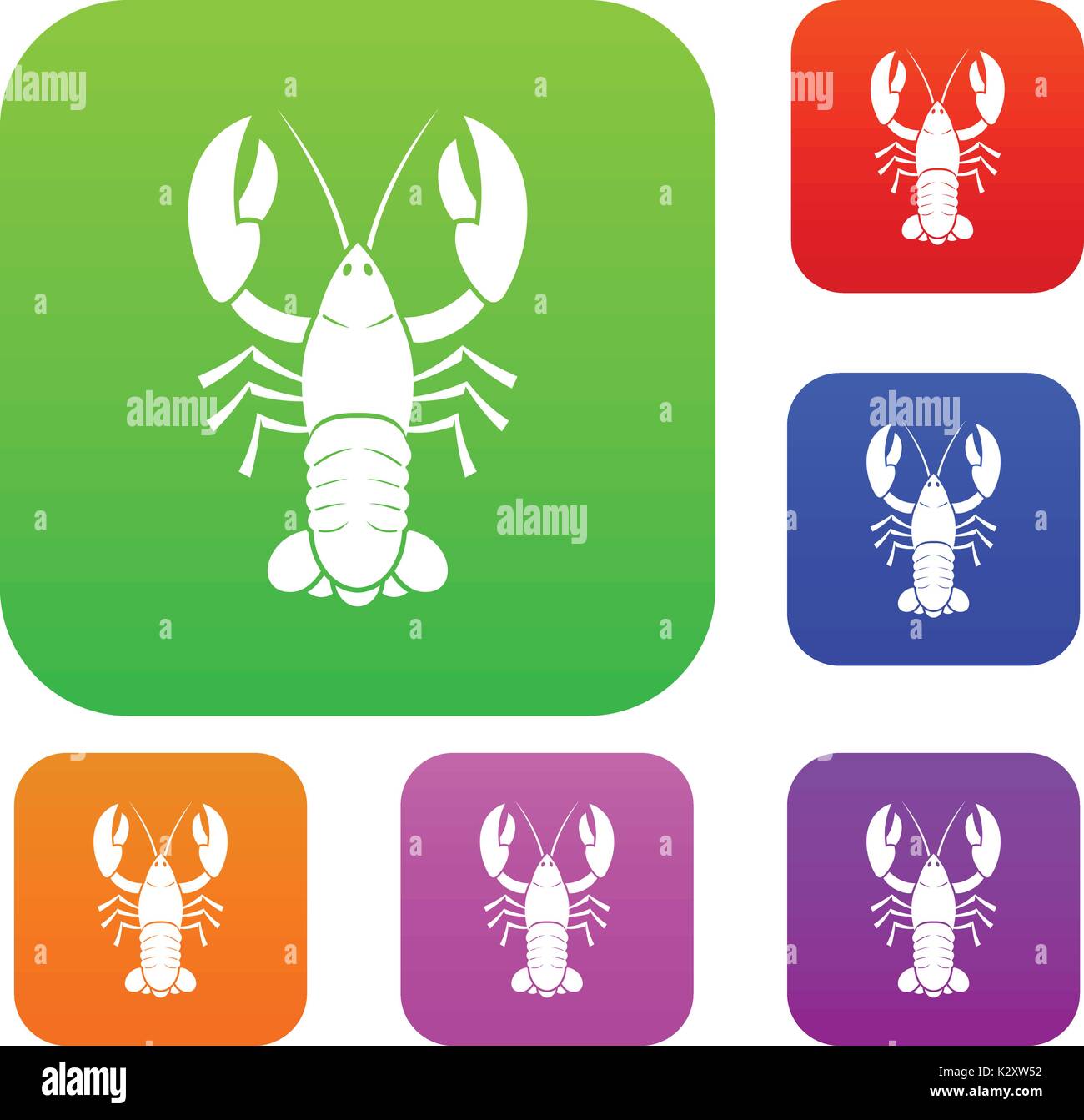 Crawfish set collection Stock Vector Image & Art - Alamy