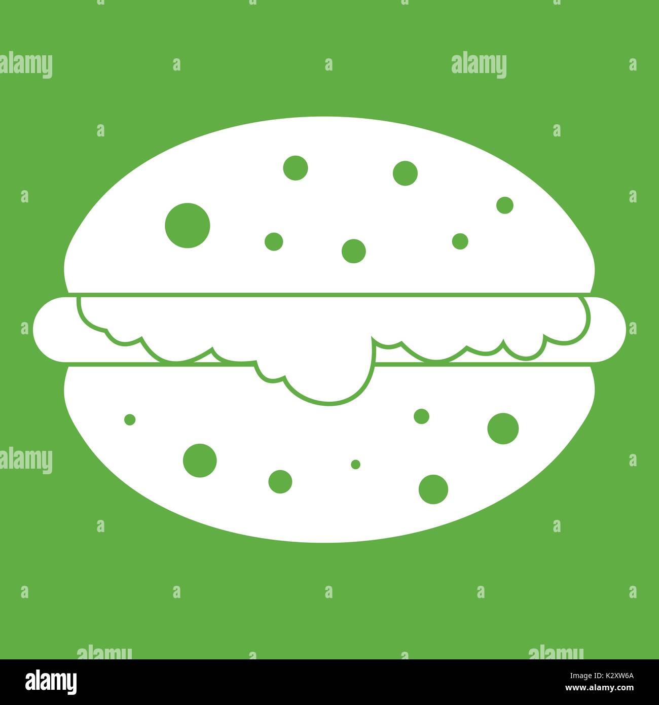 Burger icon green Stock Vector Image & Art - Alamy