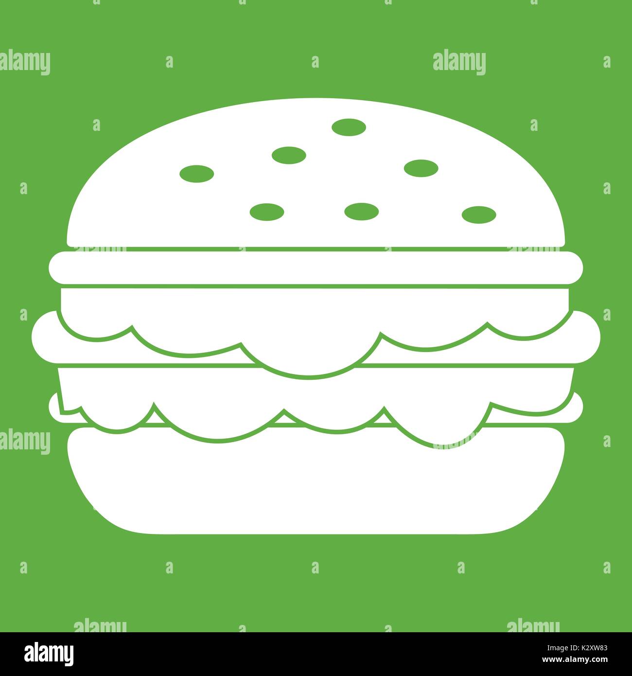 Burger icon green Stock Vector Image & Art - Alamy