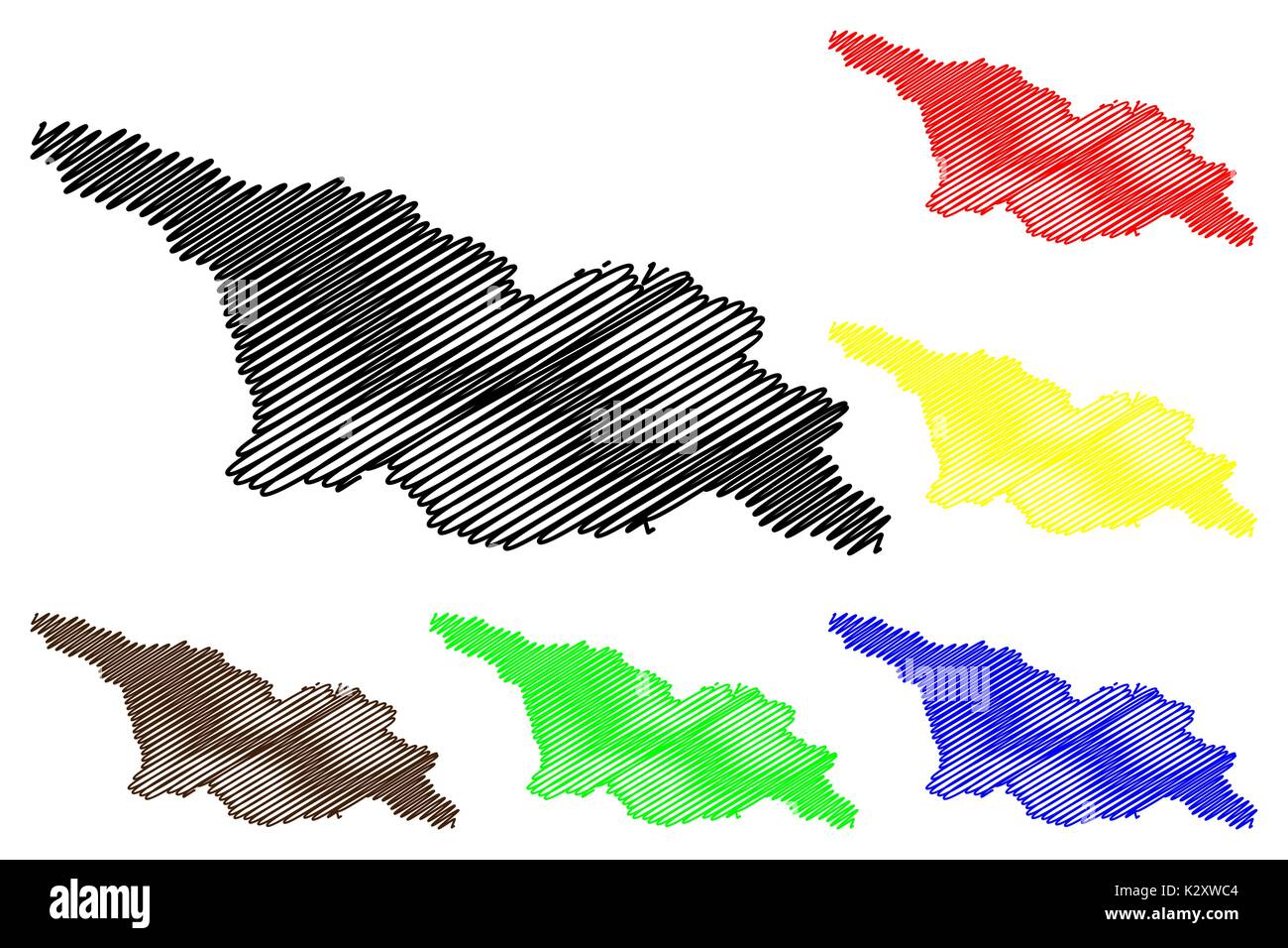 Georgia map vector illustration, scribble sketch Georgian Stock Vector Image & Art - Alamy