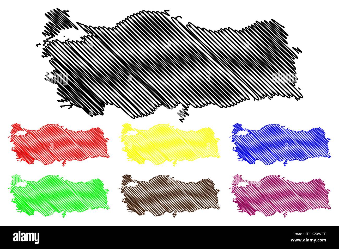 Turkey map vector illustration, scribble sketch Turkey Stock Vector Image & Art - Alamy