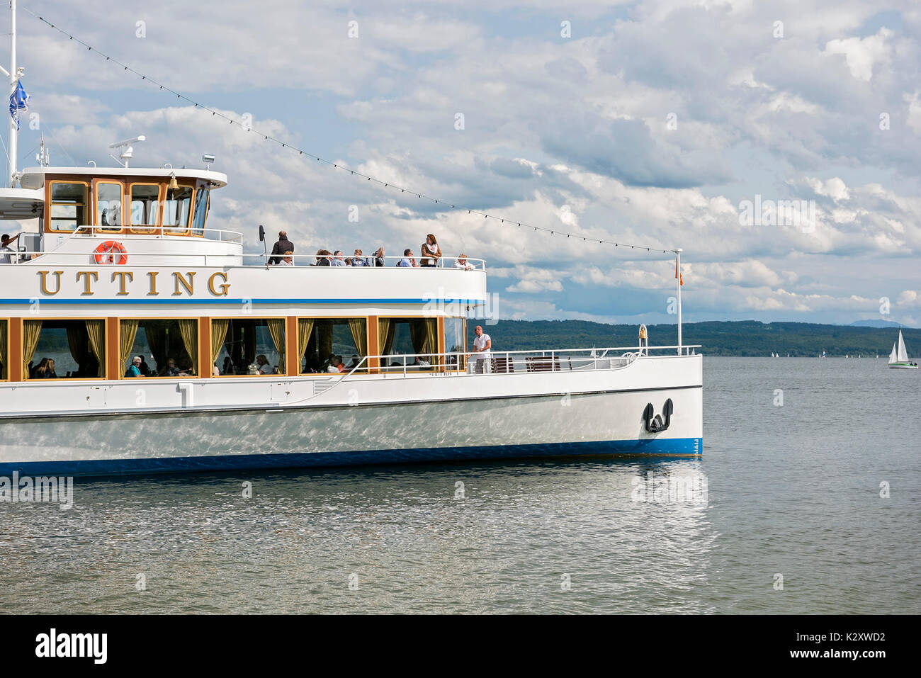 Boat "Utting" at Utting, Ammersee, Bavaria, Germany Stock Photo - Alamy