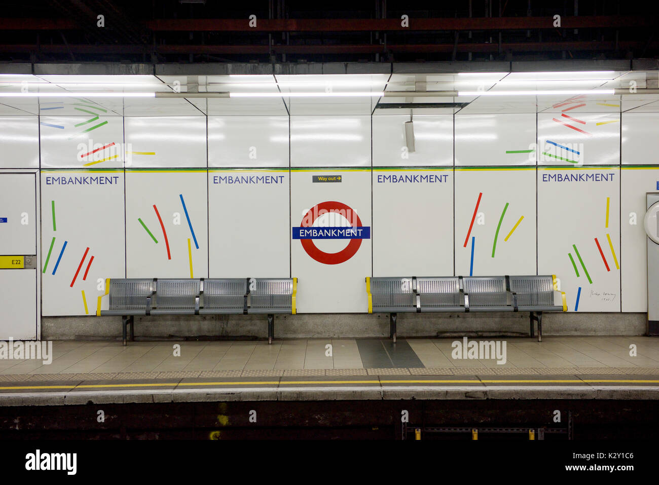Embankment station on the London Underground Stock Photo - Alamy