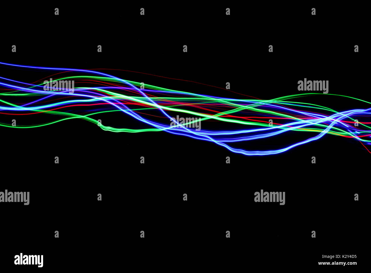 Multi Color light painting photography - long exposure against a clean ...