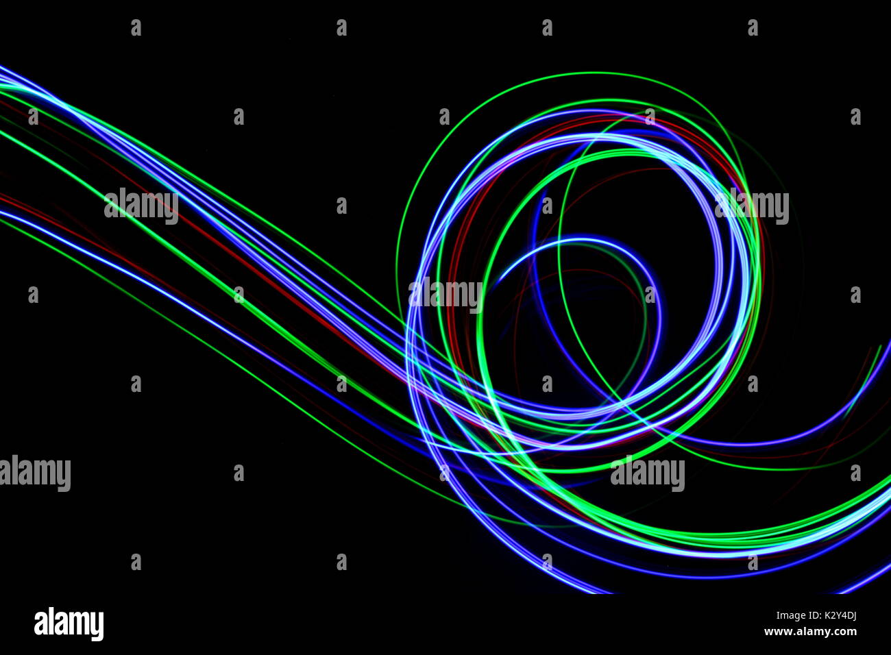 Multi Color light painting photography - long exposure loop and swirl ...