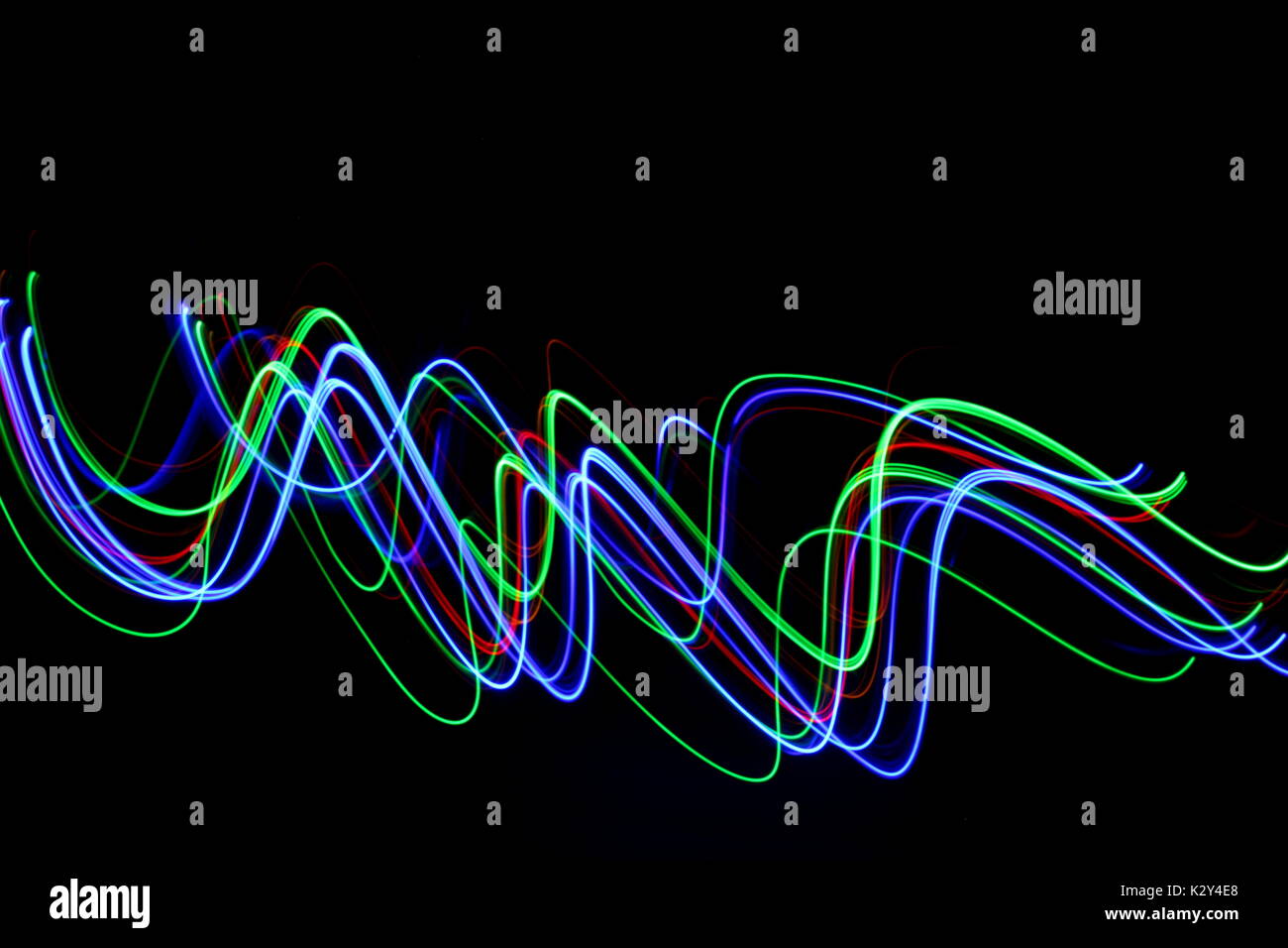 Multi Color light painting photography - long exposure against a clean ...