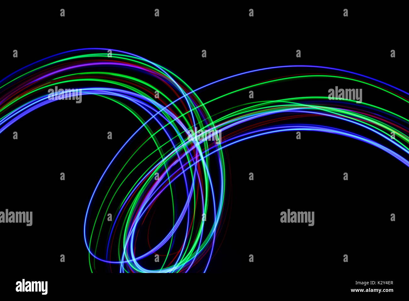 Multi Color light painting photography - long exposure loop and swirl ...