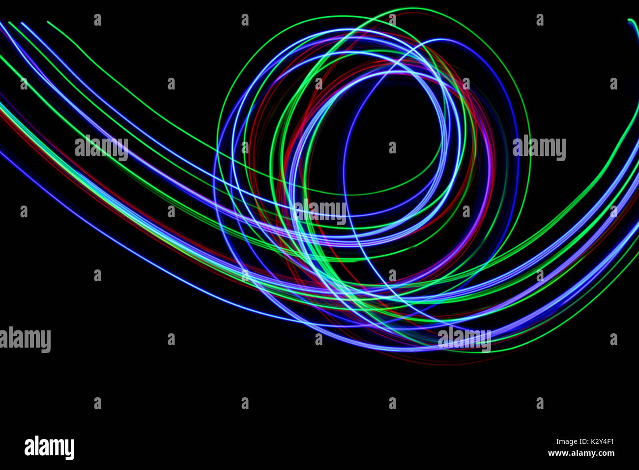Multi Color light painting photography - long exposure loop and swirl ...