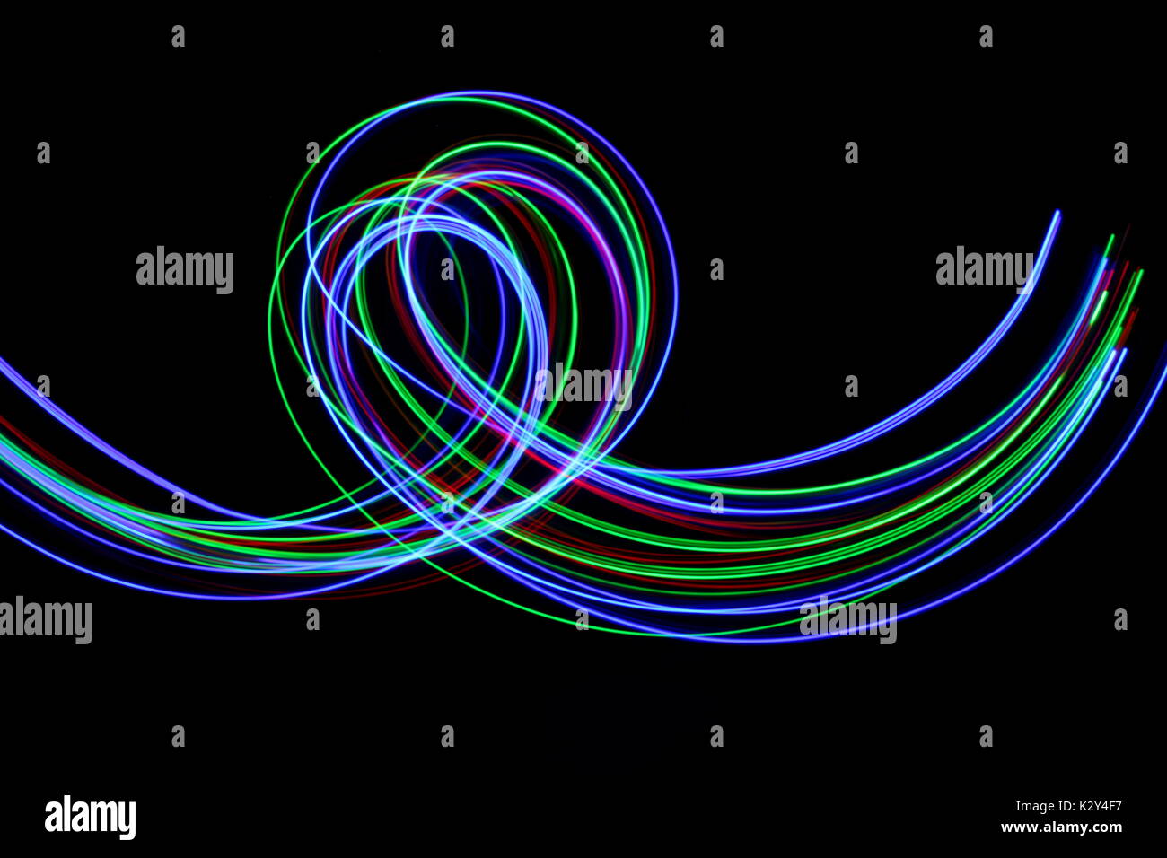 Multi Color light painting photography - long exposure loop and swirl ...