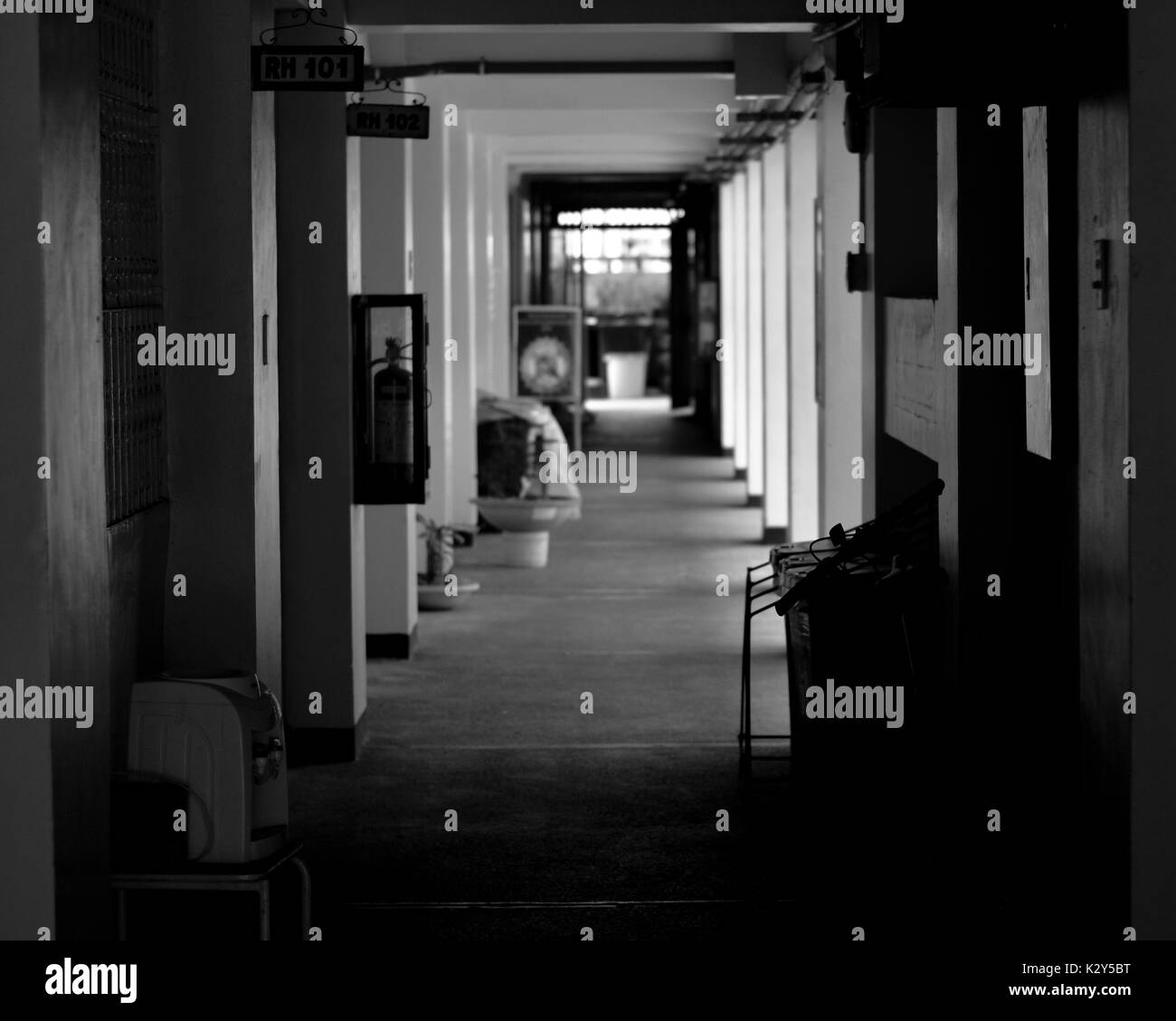 Hallway from our university Stock Photo - Alamy