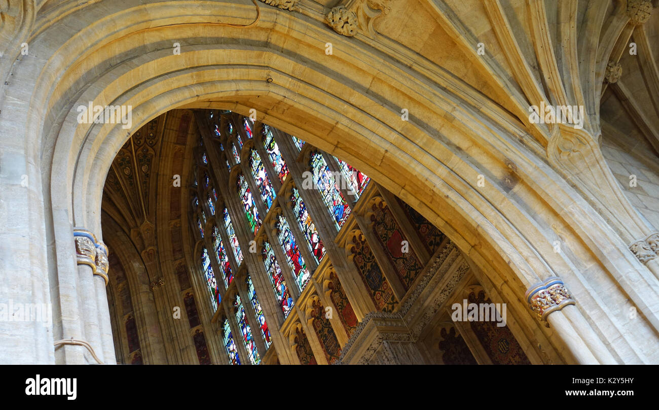 Stained glass windows in sherborne abbey hi-res stock photography and ...