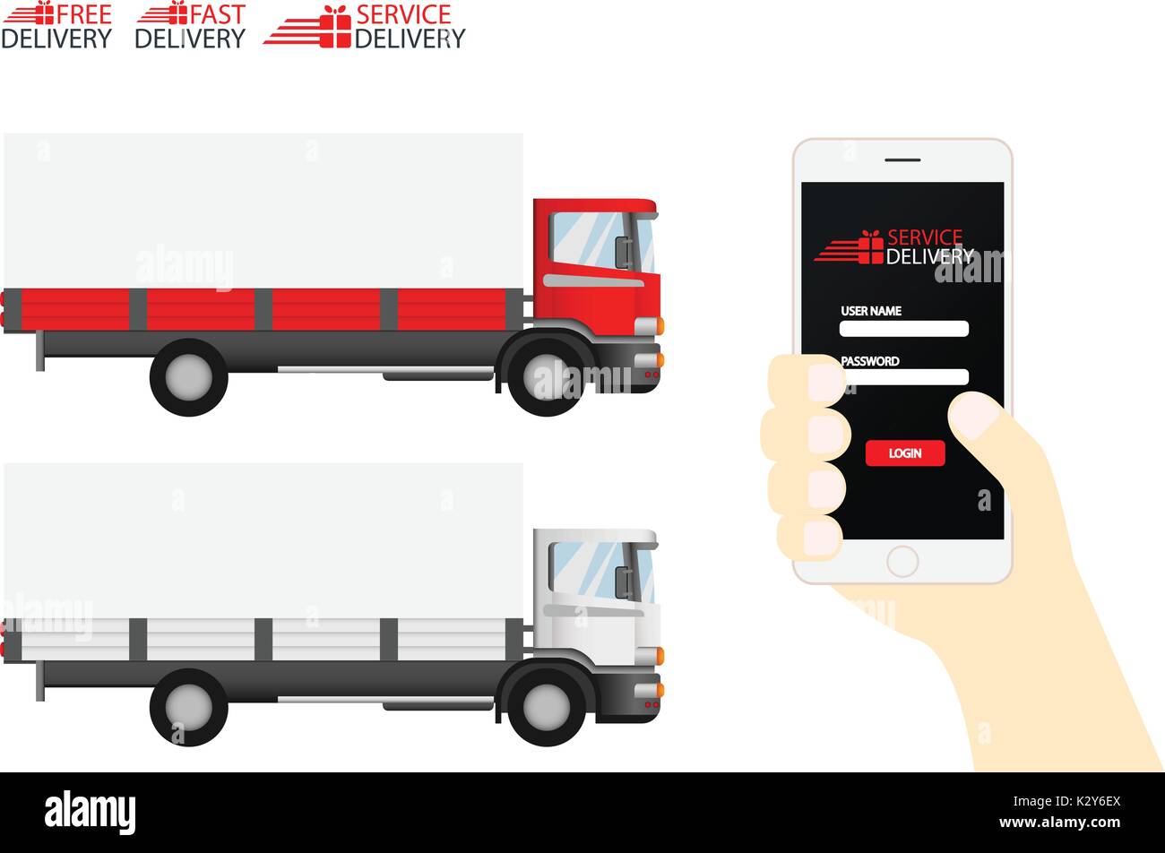 Mobile shop on cargo Stock Vector Images - Alamy