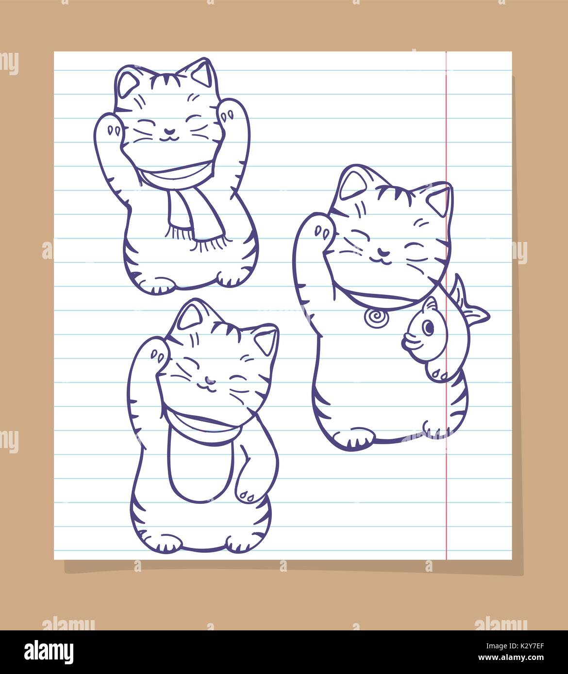 Japanese maneki neko cat Stock Vector Images - Alamy