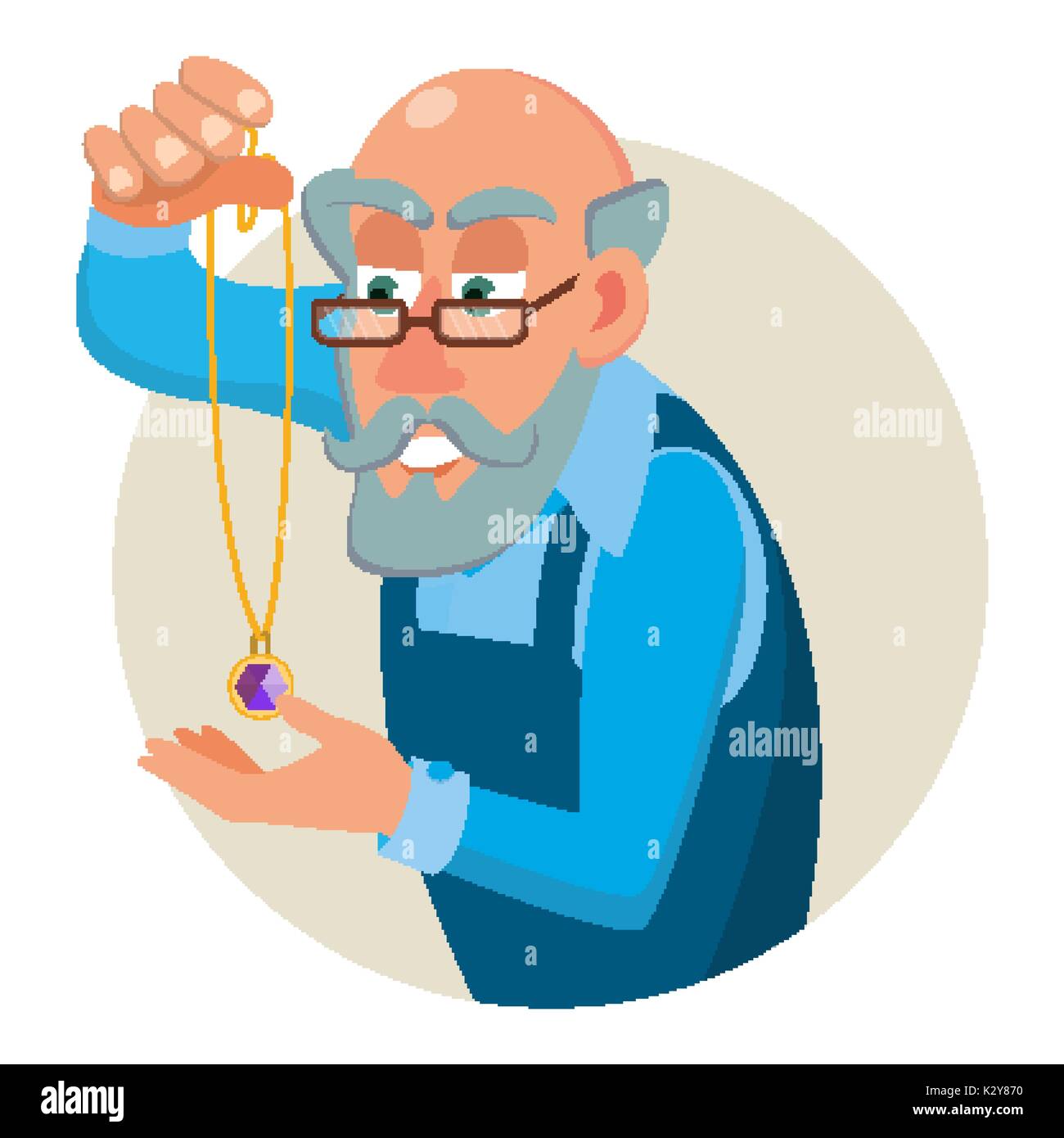 Jeweler, Goldsmith Profession Man Vector. Sapphire, Emerald, Gemstones ...
