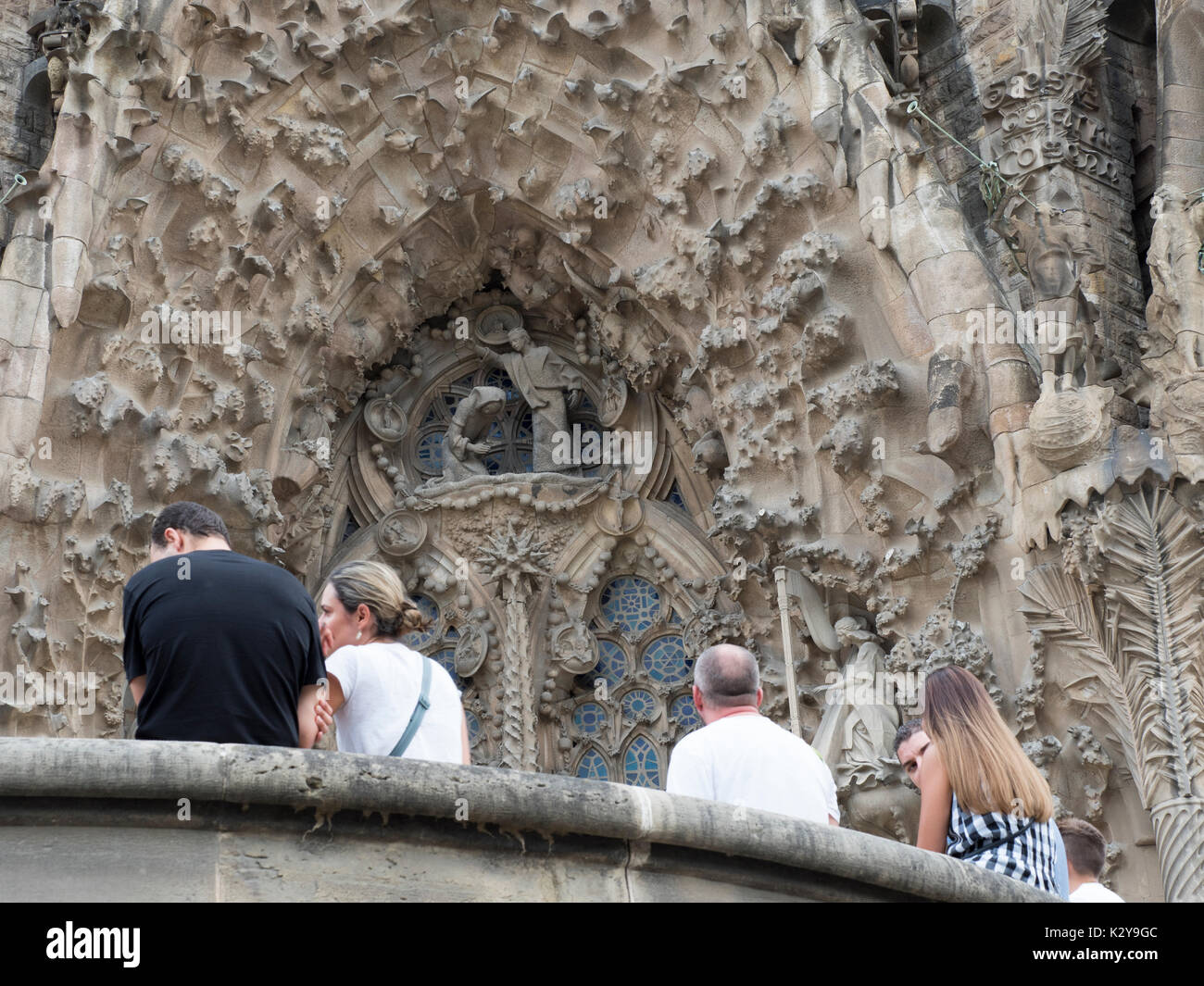 Barcelona, Spain- 15th of August 2017: Temple of the Sagrada Familia ...
