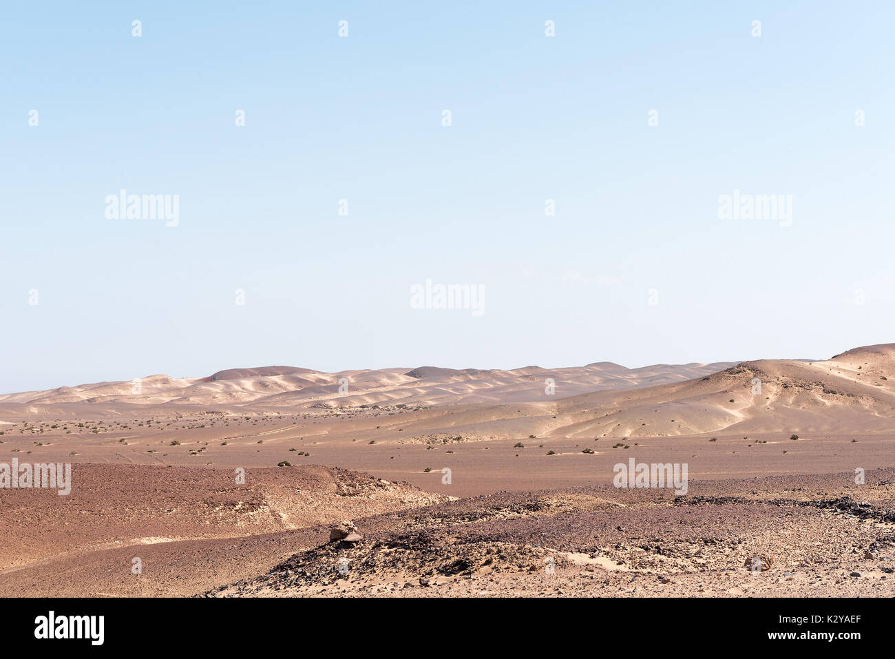 A rock and sand Namib desert landscape in the Skeleton Coast area of ...