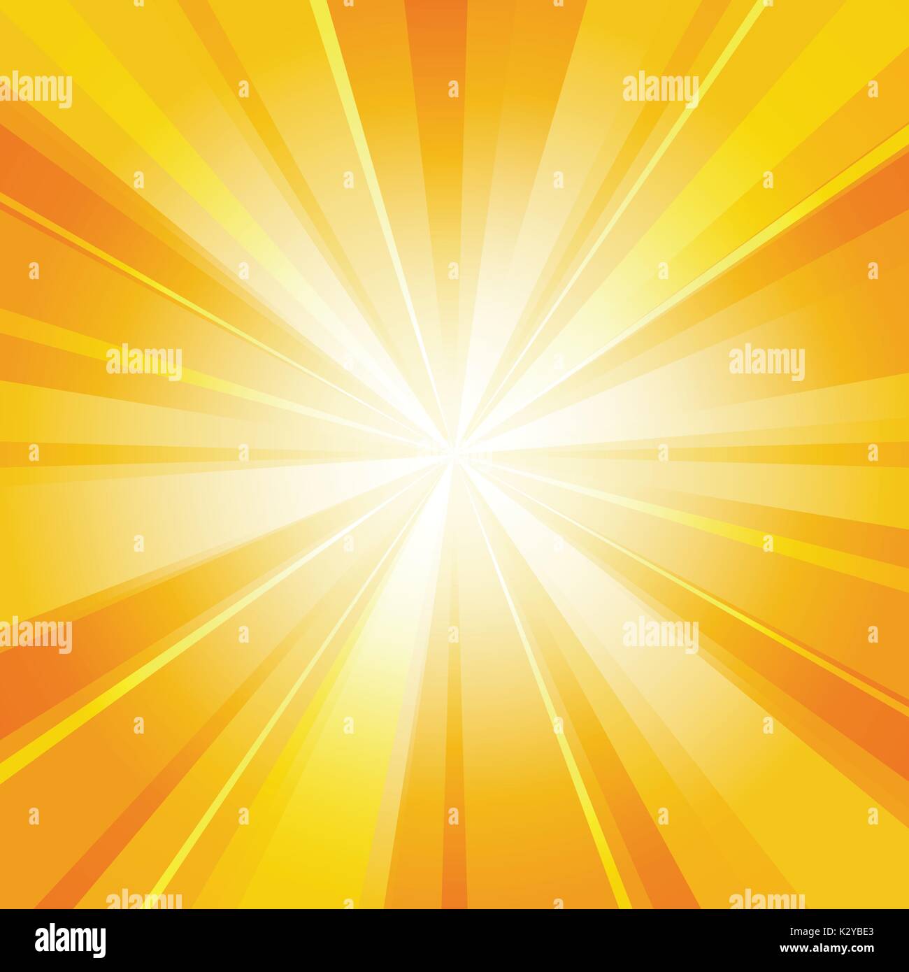 Shiny sun radiator vector background. Sunny rays radiating light yellow ...