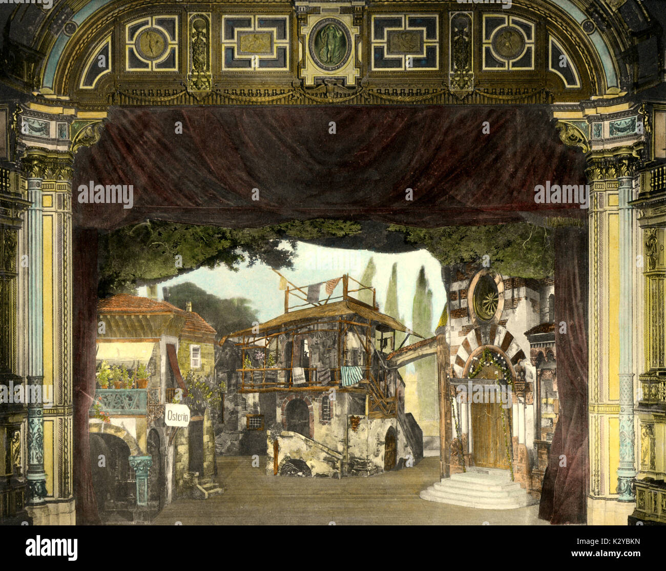 MASCAGNI, Pietro - Cavalleria Rusticana Vienna Court Opera House. Set ...