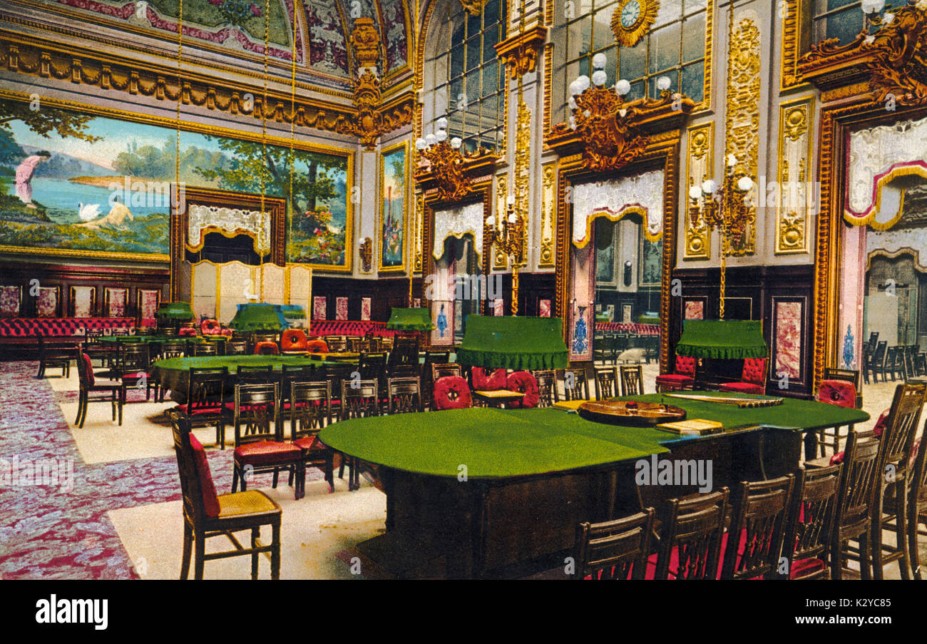 MONTE CARLO Interior of casino La Salle Touzet(Trente et Quarante Stock ...