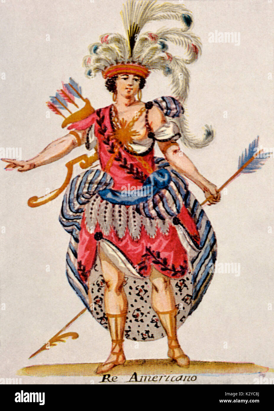 GRAUN, Carl Heinrich - Costume for 'Montezuma' Caption reads: 'Re ...