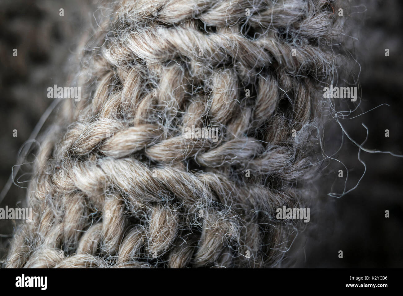 highly detailed needlework wool fabric, close up wool texture ...