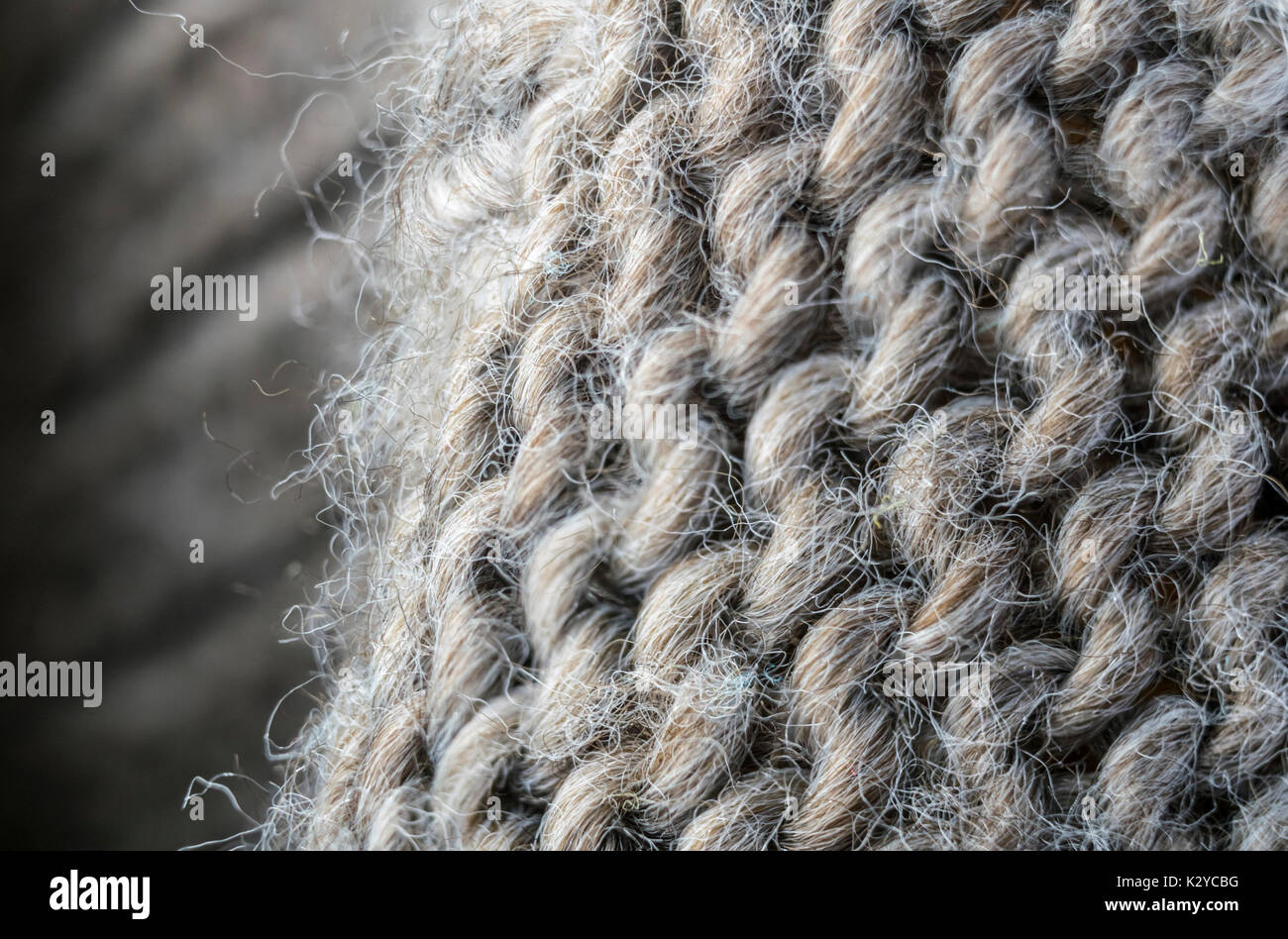 highly detailed needlework wool fabric, close up wool texture ...
