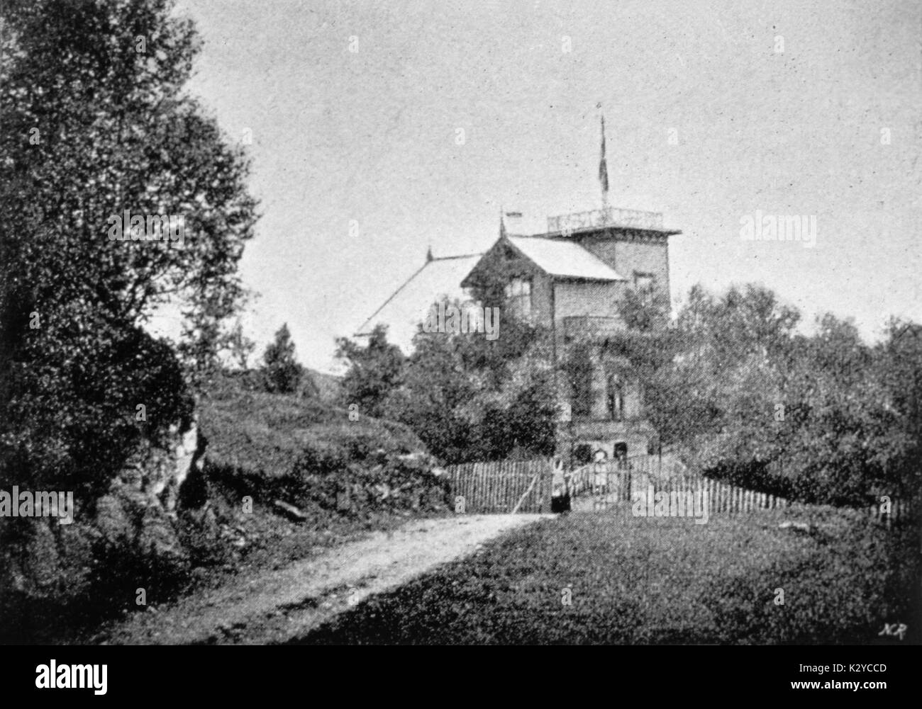 GRIEG - House at Troldhaugen Norwegian composer, 1843-1907 Stock Photo ...