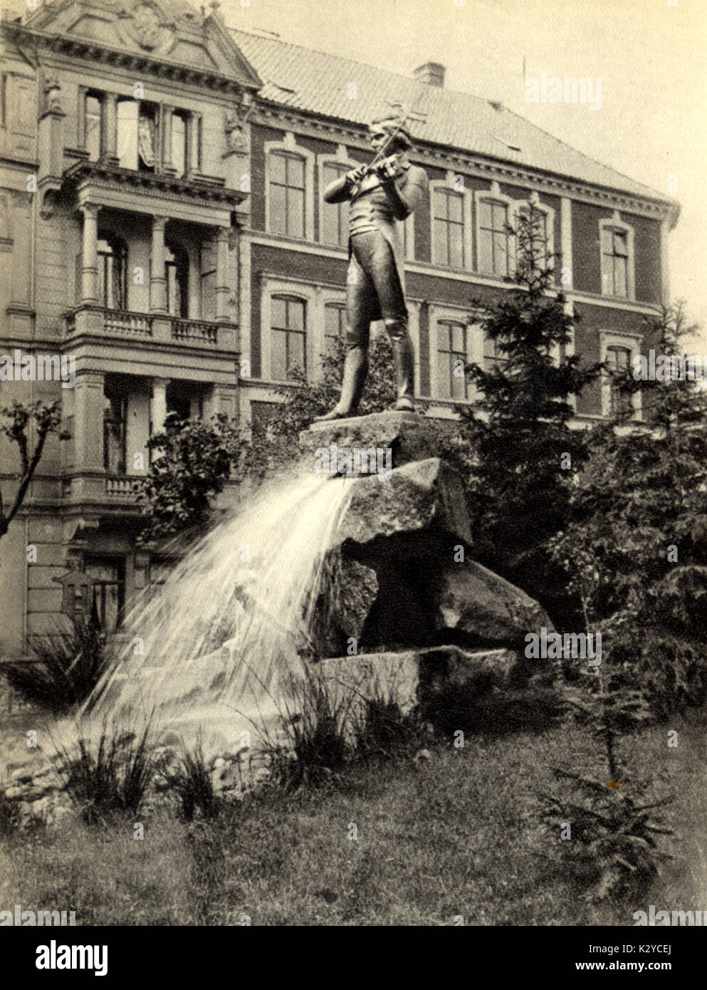 Ole BULL'S statue at Bergen. Norwegian Violinist, 1810-1880. Grieg ...