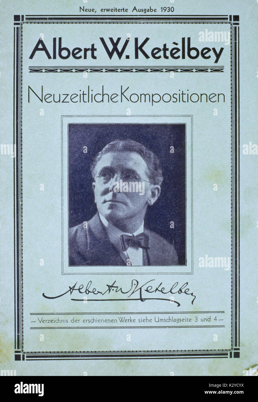 Albert KETELBEY - portrait of the English composer on a poster for a ...