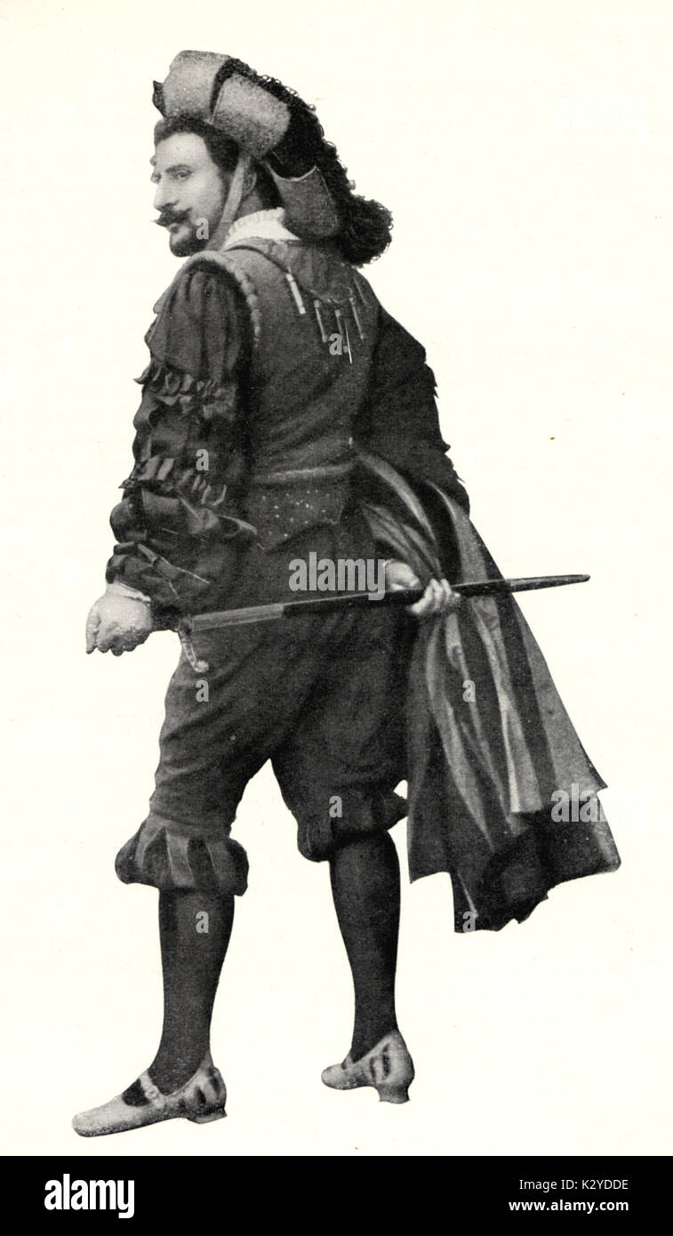 Mattia Battistini as Valentine in Gounod's opera 'Faust'. Italian ...