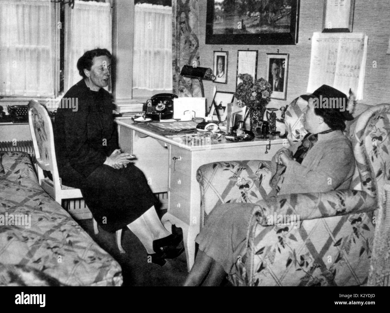 Wagner. Bayreuth.Winifred Wagner in her work room at Festival House ...