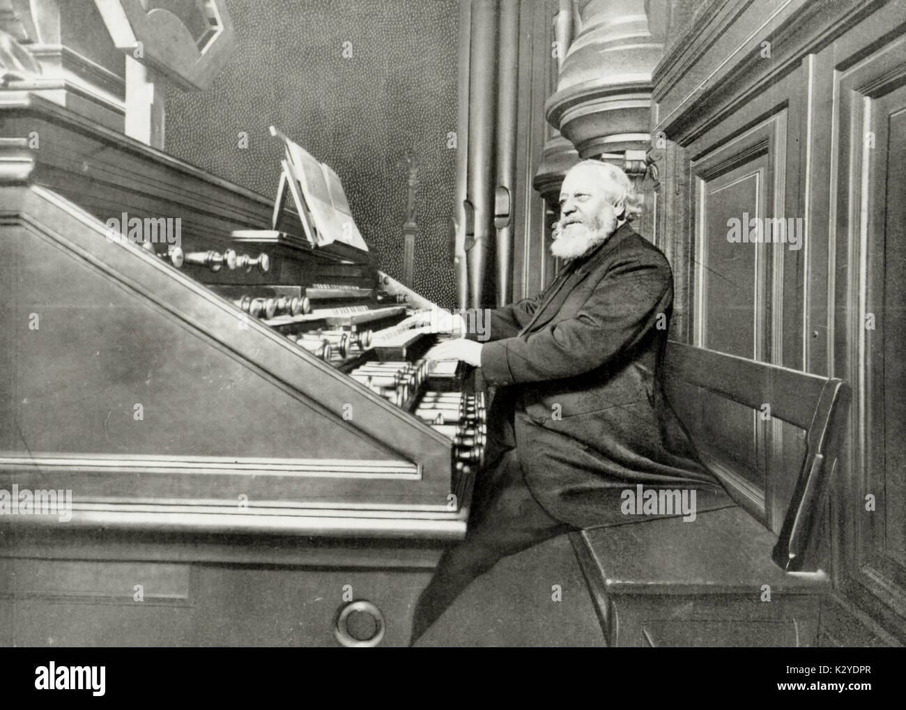GUILMANT, Alexandre - playing the organ at the Trocadero, Paris ...