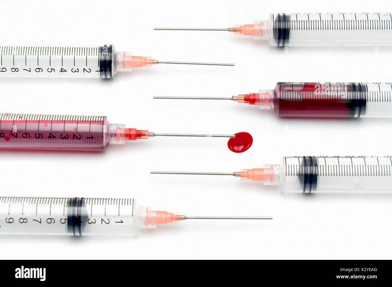 injection on white background Stock Photo - Alamy