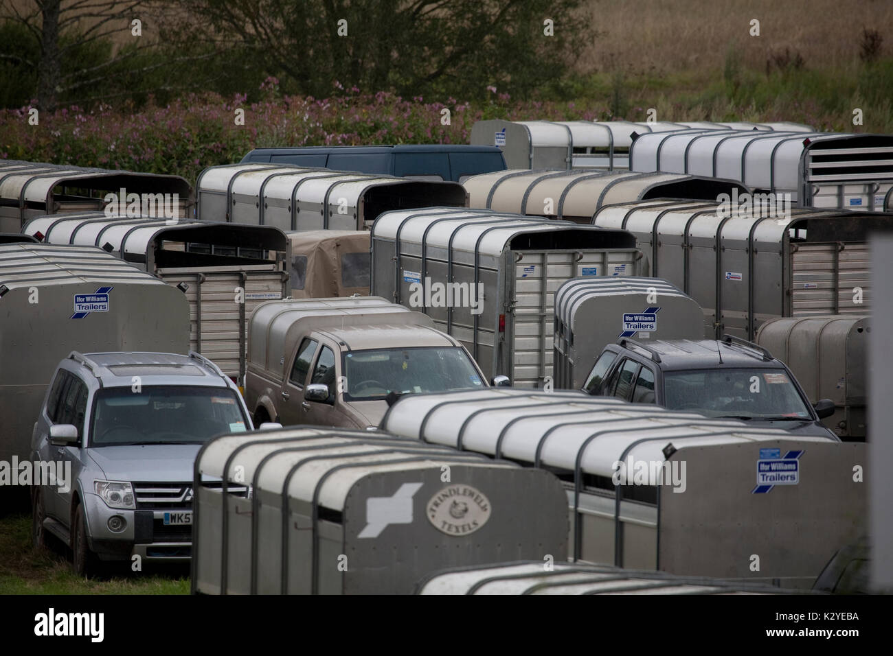 Trailers at the Honiton Show Stock Photo - Alamy