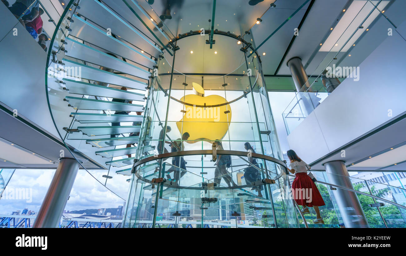 interior Apple store in Central District, Hong Kong, China Stock Photo ...