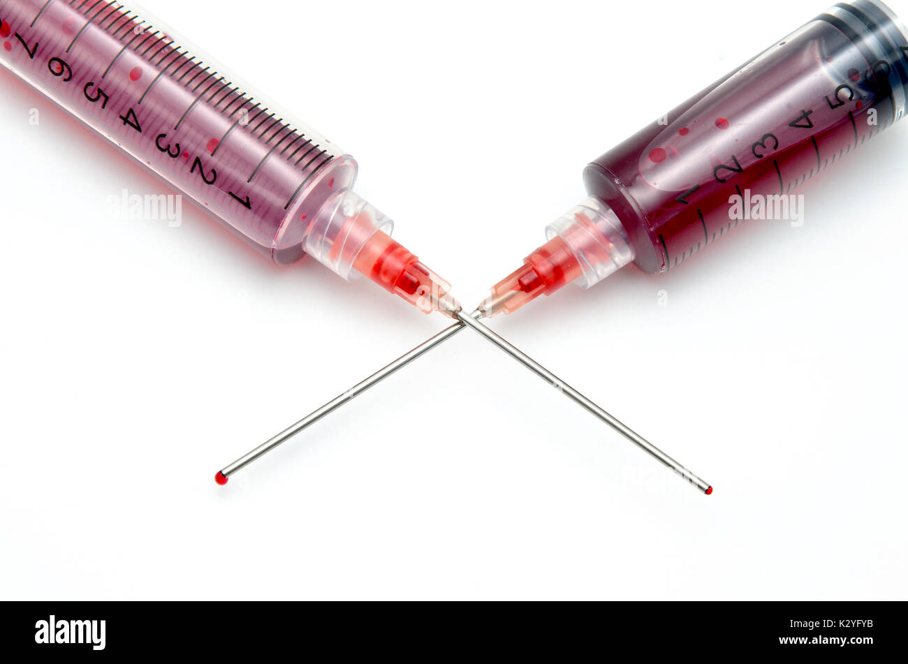 injection on white background Stock Photo - Alamy