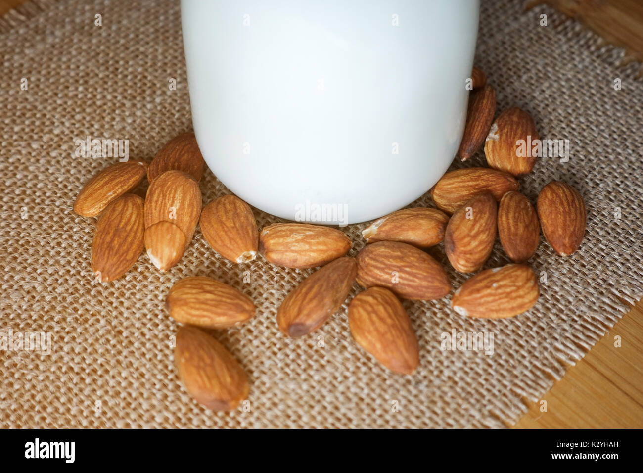 Almonds on table hi-res stock photography and images - Alamy