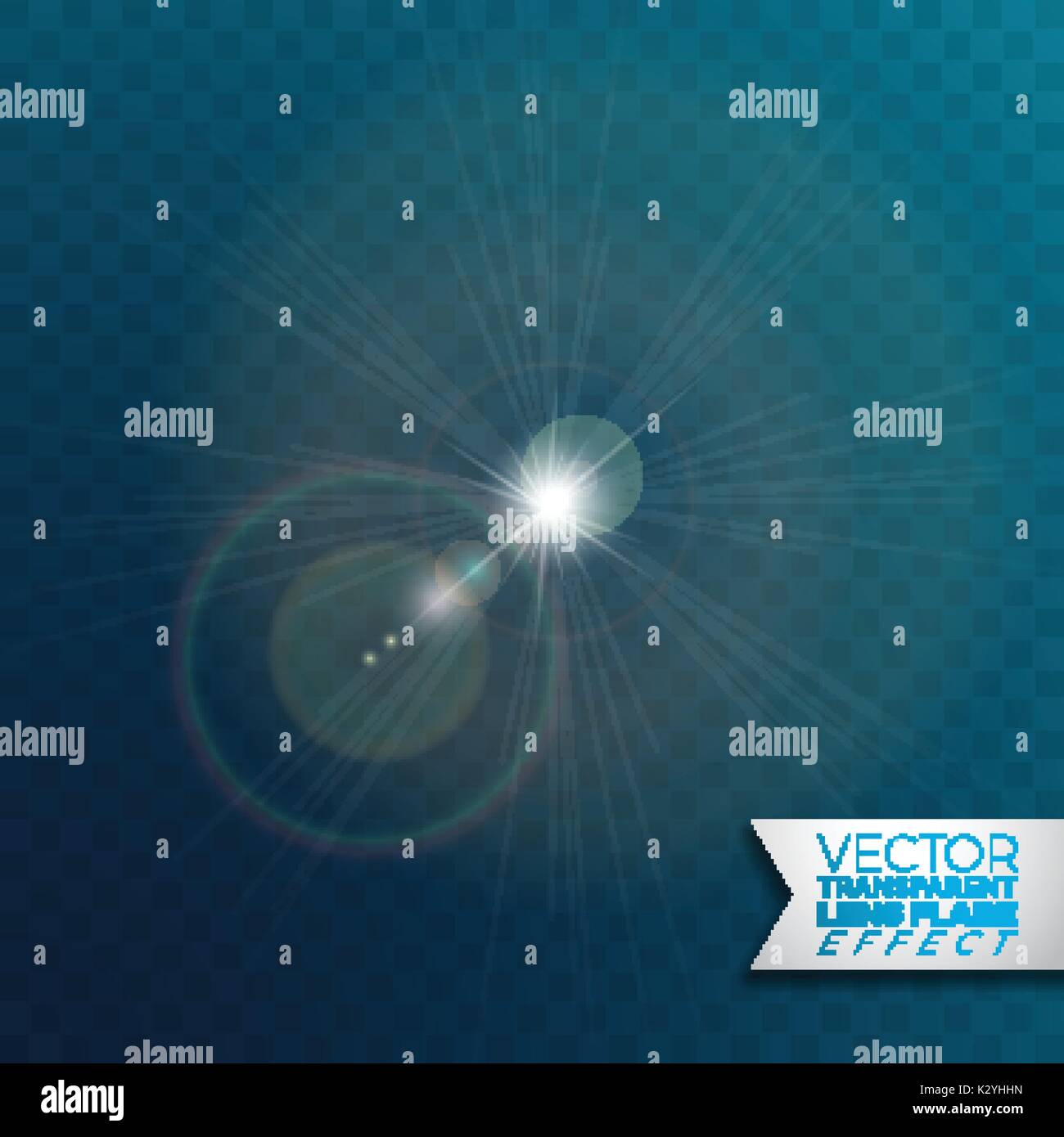 Realistic vector lens flare light effect on transparent background ...