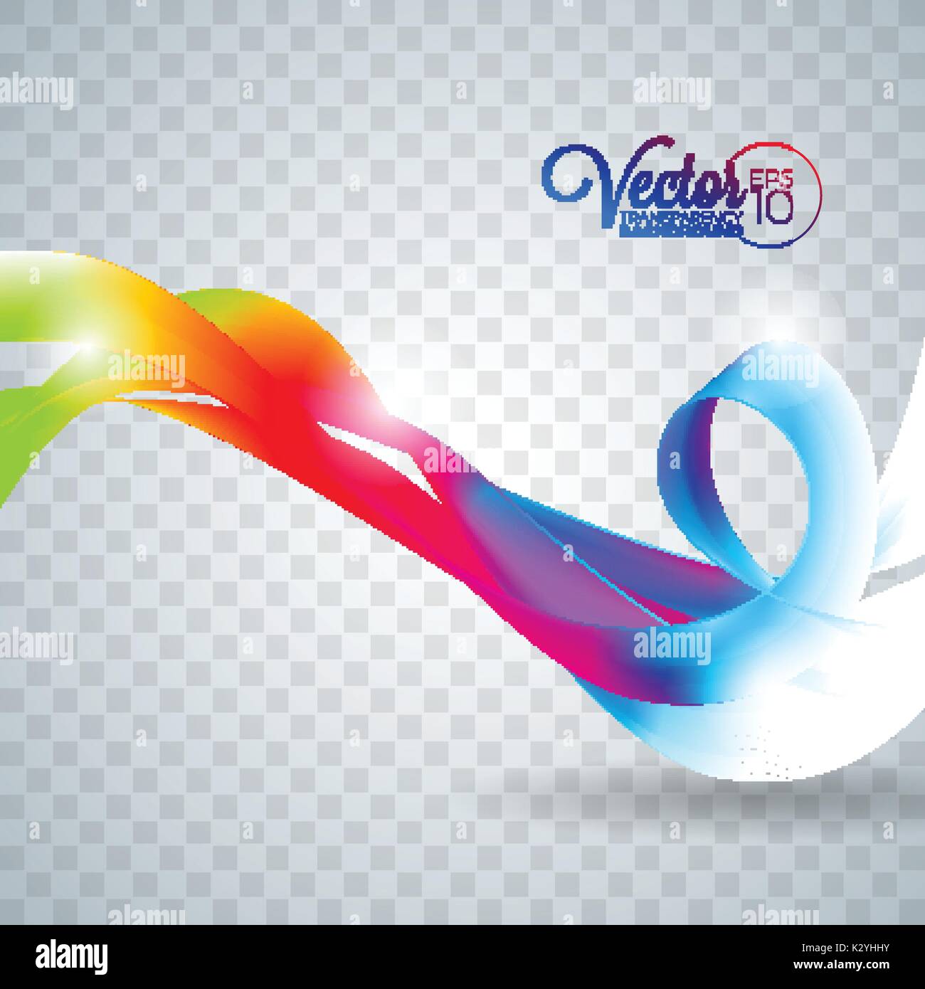 Elegant vector flowing color wave design on transparent background ...