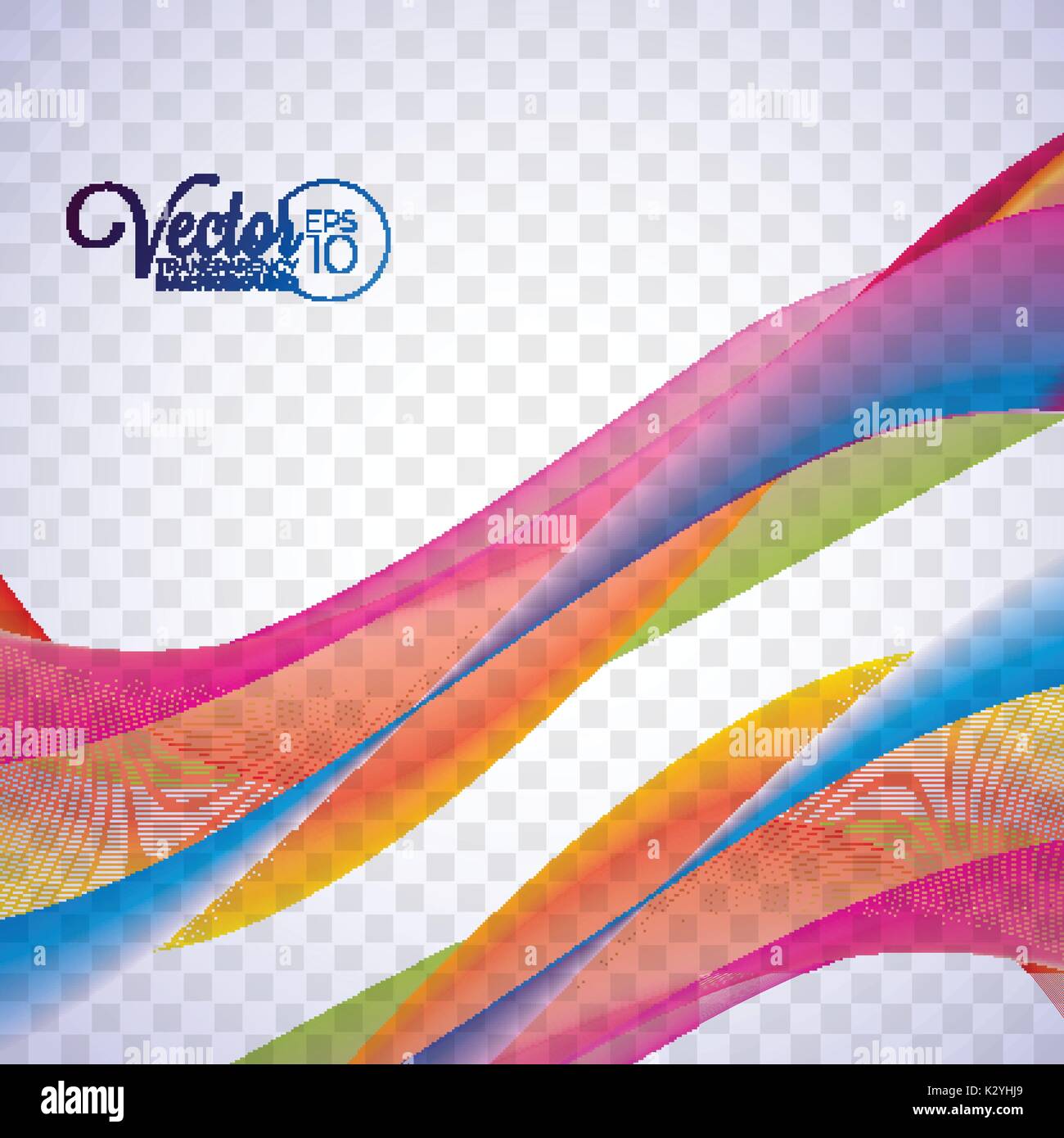 Elegant vector flowing color wave design on transparent background ...